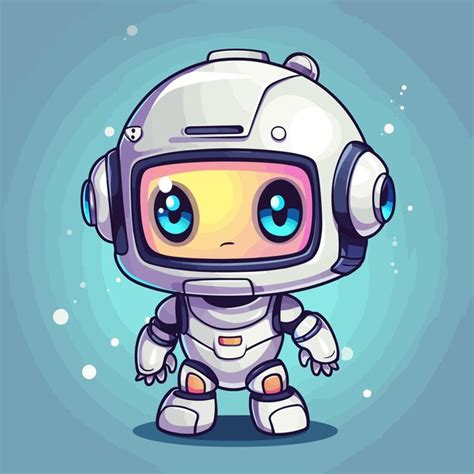 Premium Vector Cute Little Cube Shape Robot