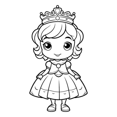 귀여운 작은 공주 그림책 프리미엄 벡터
