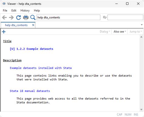 Example Datasets Stata