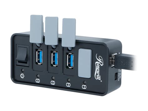 Rosewill Rhb 210 Usb 3 0 4 Ports Hub With Anti Dust Design