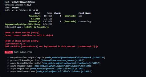 Limitchunkcountplugin Error In Chunk Runtime Entry Cannot Convert Undefined Or Null To