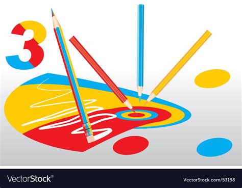 Three Color Royalty Free Vector Image Vectorstock