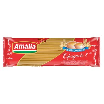Massa Com Ovos Espaguete 8 Santa AmÁlia 500g Supermercado Carioca