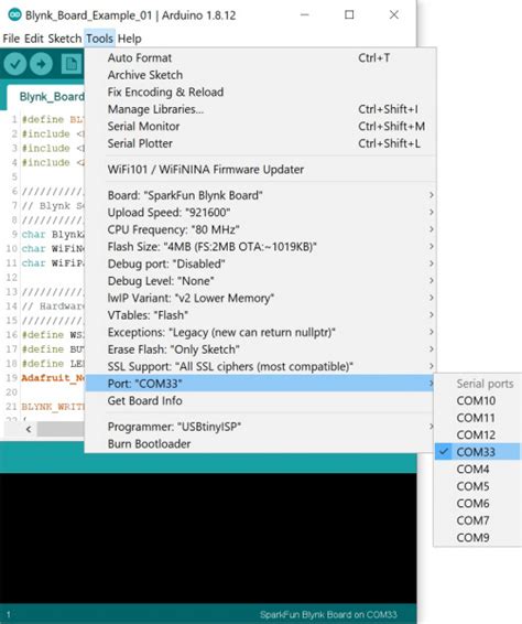 Blynk Board Arduino Development Guide SparkFun Learn