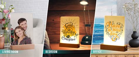 Pyd Life 4 Pack Sublimation Led Acrylic Night Lights Blanks
