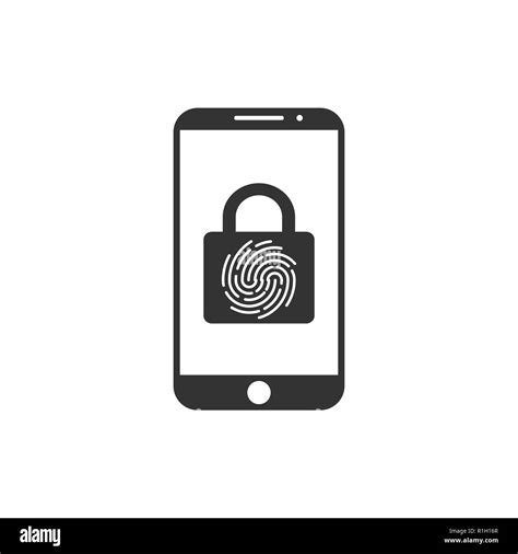 Smartphone Password Icon Vector Illustration Flat Stock Vector Image