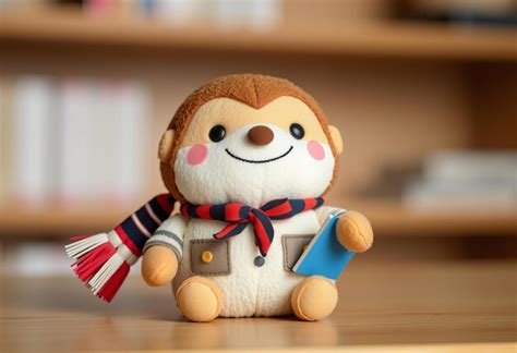 Cute Project Manager Plush Toy Simple And Adorable Premium Ai Generated Image