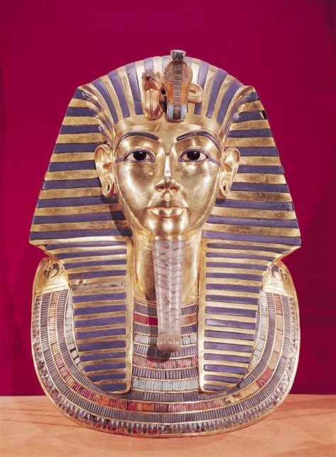 Tutankhamun Mask The Golden Mask Of King Tutankhamun With A Wooden