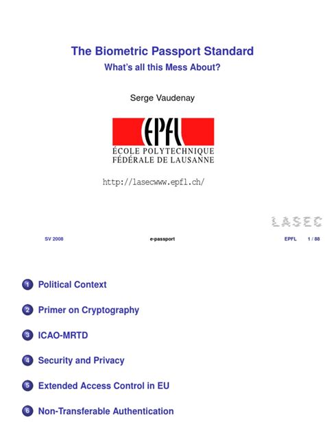 The Biometric Passport Standard Mrtd Cs08prt Download Free Pdf Key Cryptography Public