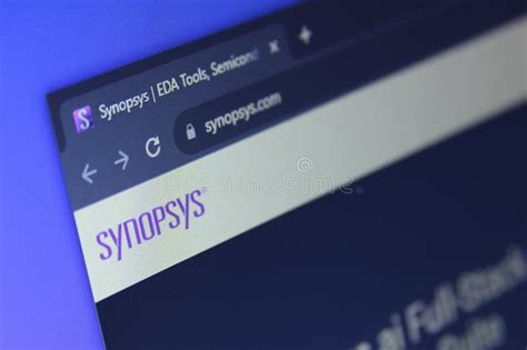 Synopsys Technology Company Editorial Stock Image Image Of Website View 298937169