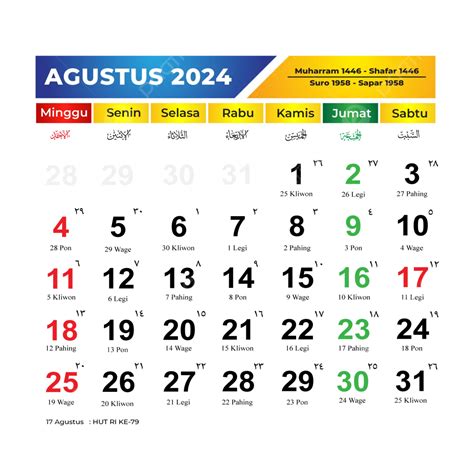 Calendario Agosto 2024 Venezuela