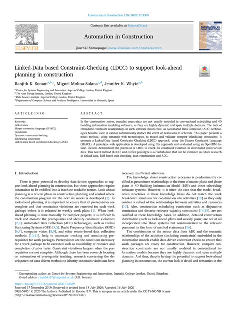 Linked Data Based Constraint Checking Ldcc To Support Look Ahead