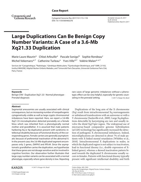 Large Duplications Can Be Benign Copy Number Variants A Case Of A 3 6