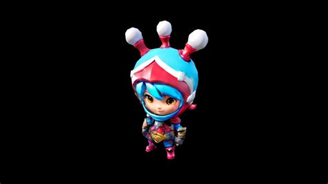 Chibi Fighter An Adorable Warrior Girl In A Vibr Download Free 3d