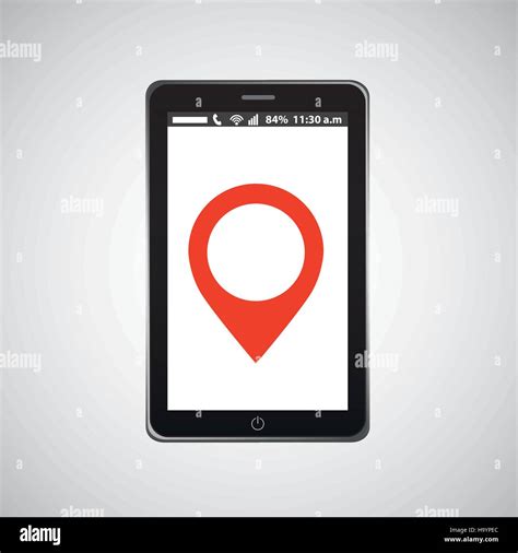 Pointer Map Mobile Phone Navigation Vector Illustration Eps Stock Vector Image Art Alamy