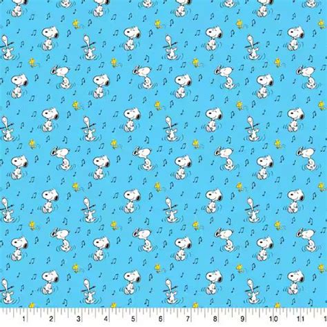 Snoopy Happy Dance Fabric Peanuts Fabric 100 Cotton Fabric By The