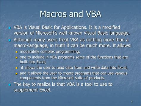 Ppt A Brief Introduction To Vba Powerpoint Presentation Free