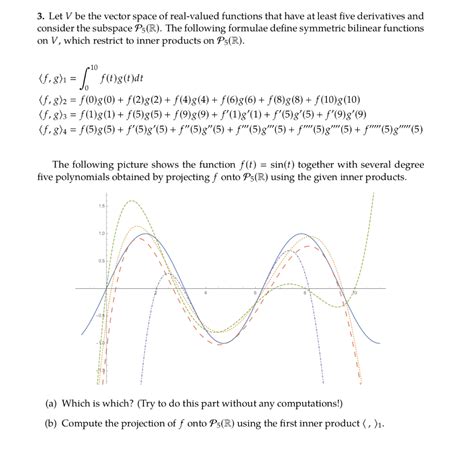 3 let v be the vector space of real valued functions