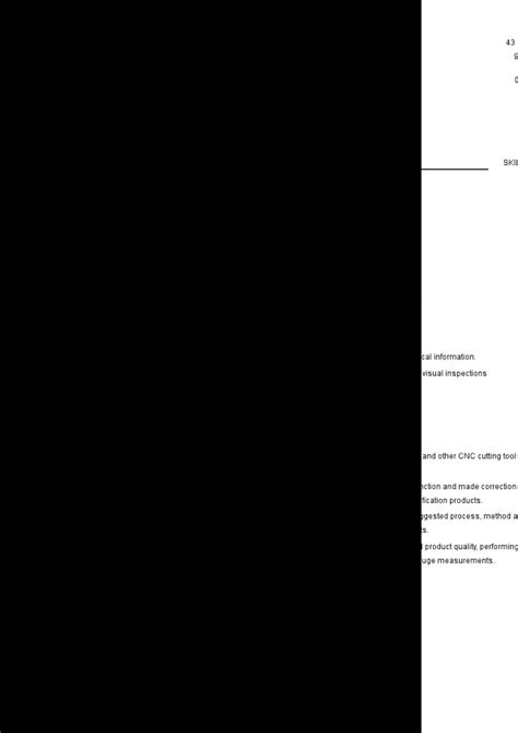 Cnc Programmer Cv Example Myperfectcv