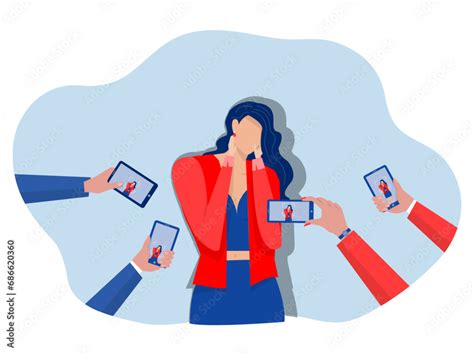 Cyber Sex Crimes A Woman Is Running Away From Rudeness And Sexual