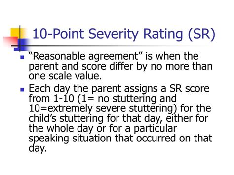 Lidcombe Program Severity Rating Chart Keski
