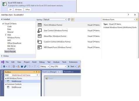 Is Webview2 Supported In Excel Vsto Add In · Issue 187