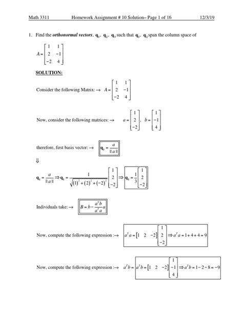 math 3311 hw 10 sol pdf pdf eigenvalues and eigenvectors linear