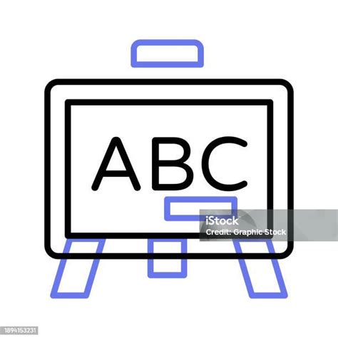 Alphabets Of Board Icon Of Class Board School Board English Class Stock Illustration Download