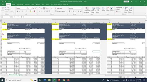 Npv Calculation Sheet Comparison Different Rate Upwork