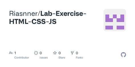 Github Riasnnerlab Exercise Html Css Js