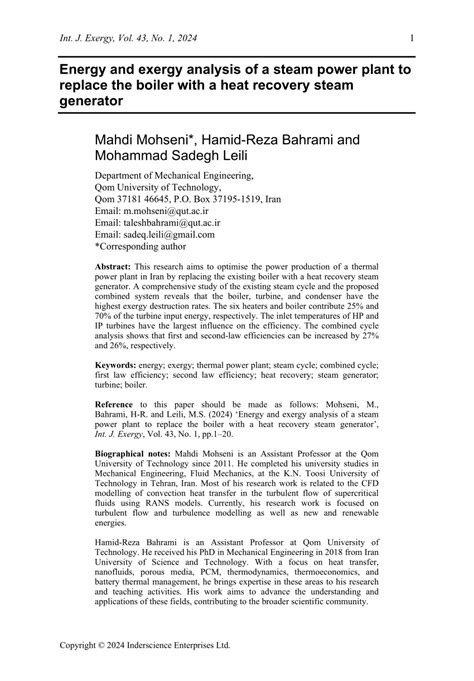 Pdf Energy And Exergy Analysis Of A Steam Power Plant To Replace The