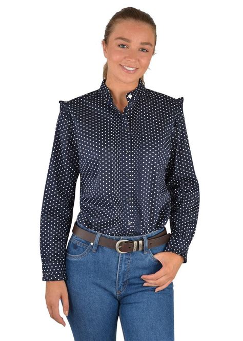 Thomas Cook Womens Zara Collarless Long Sleeve Shirt