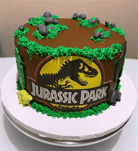 Jurassic Park Birthday Cake Ideas Images Pictures Jurrasic Park