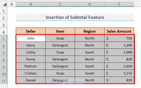 How To Insert Subtotals In Excel 4 Easy Methods Exceldemy