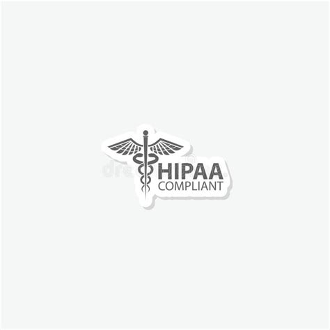 Hipaa Compliance Icon Graphic Sticker Isolated On Gray Background Stock
