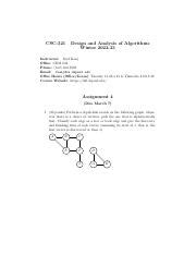 Assignment4 Pdf CSC 321 Design And Analysis Of Algorithms Winter 2022