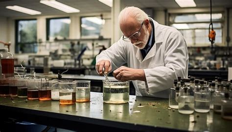 A Scientist Testing Water Quality In A Lab Premium Ai Generated Image