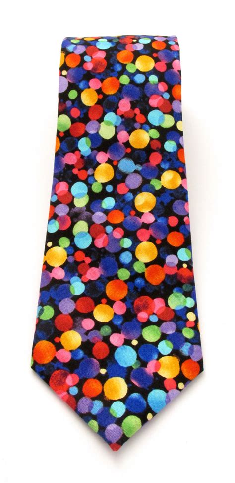 Multicoloured Bubbles Cotton Tie By Van Buck Bubble Tie Novelty Tie