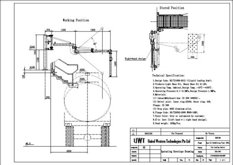 Operating Envelope Drawing For Loading Arm Rev 01 Pdf