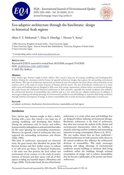 Pdf Eco Adaptive Architecture Through The Bioclimatic Design Dokumen Tips