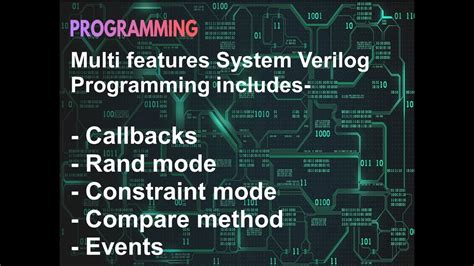System Verilog Session 15 Multi Features Programming Youtube