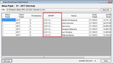 Kompilasi Gagal Impor CSV Ke E SPT PPh 21 Dan Solusinya Ortax
