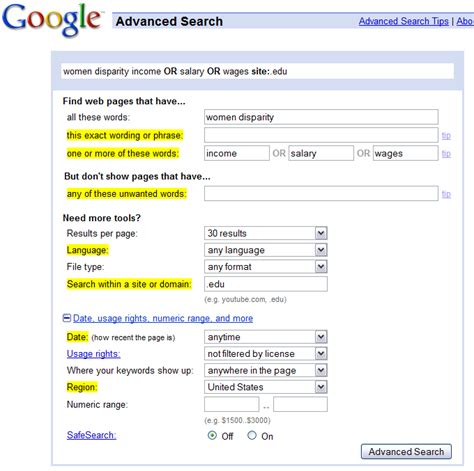 Advanced Search Web Research Tutorial Sacramento City College Library