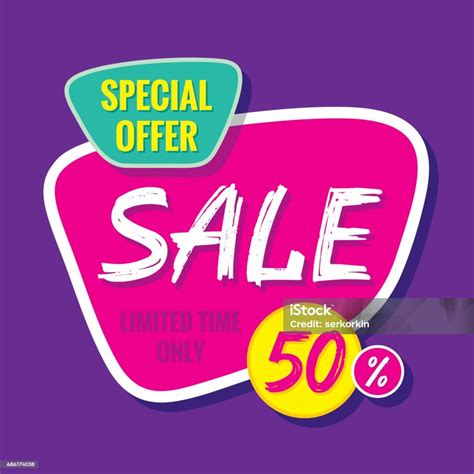 판매 벡터 배너 템플릿 특별 제공 50 제한된 시간만 추상 배경입니다 할인 디자인 레이아웃입니다 50에 대한 스톡 벡터 아트 및 기타 이미지 Istock