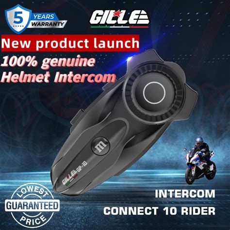 Gille Motorcycle Helmet Intercom Bluetooth Helmet Headset Interphone Connect 10 Riders 100
