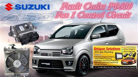 suzuki alto 2019 fault code p0180 radiator fan circuit youtube
