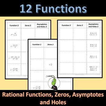 Rational Functions Sorting Activity Google AP Precalculus And