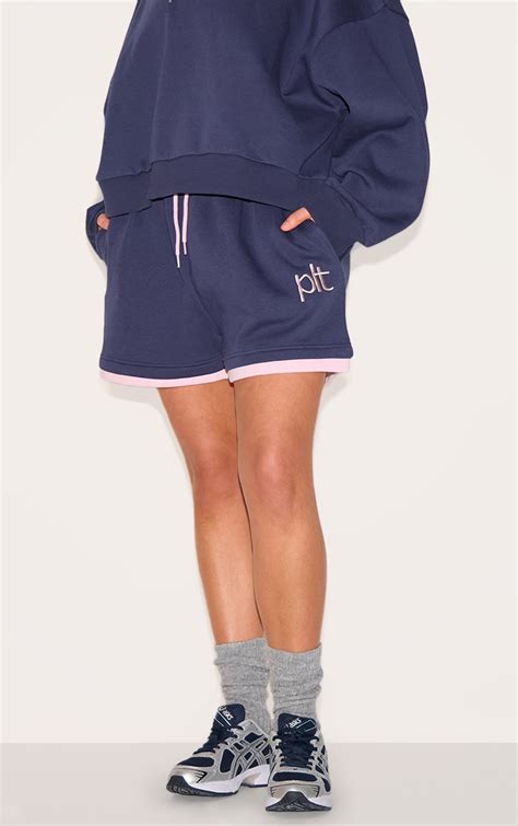 Plus Navy Plt Sweat Short Plus Size Plt