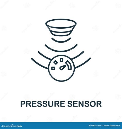 Pressure Sensor Outline Icon Thin Line Style From Sensors Icons