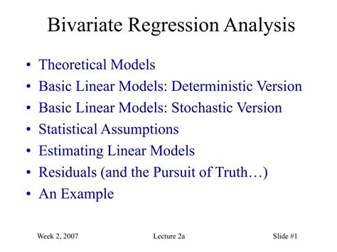 PPT Bivariate Regression Analysis PowerPoint Presentation Free Download ID